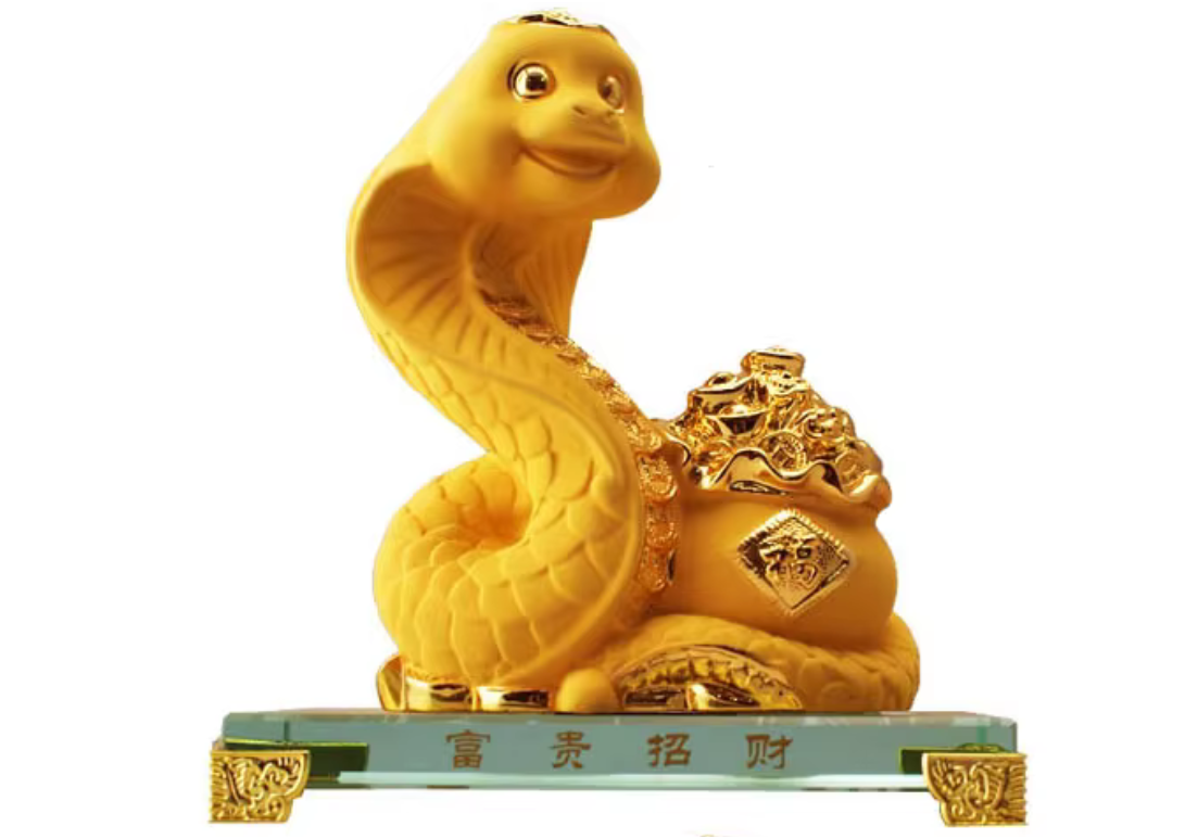 Golden Fortune Snake Wealth Ornament – Blessbuddha.com